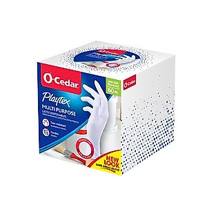PLAYTEX Multi-Purpose White Latex Gloves, 1-Size Fits Most 60 Count (Pack of 1)