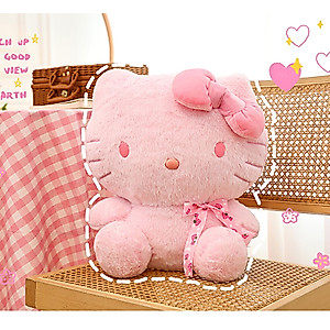 Comtaric 9 Inch Pink Kitty Plush - The Perfect for Birthdays, Halloween, and Christmas