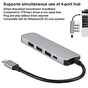 Type-C Expander, Large?Capacity Device PD Power Supply Docking Station, Multifunctional Converter for Type?C Mobile Phone Notebook Keyboard Mouse