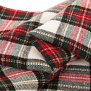 glitzhome 100% Acrylic Dress Stewart Tartan Plaid Throw Blanket with Fringe, 50 x 60 Inch