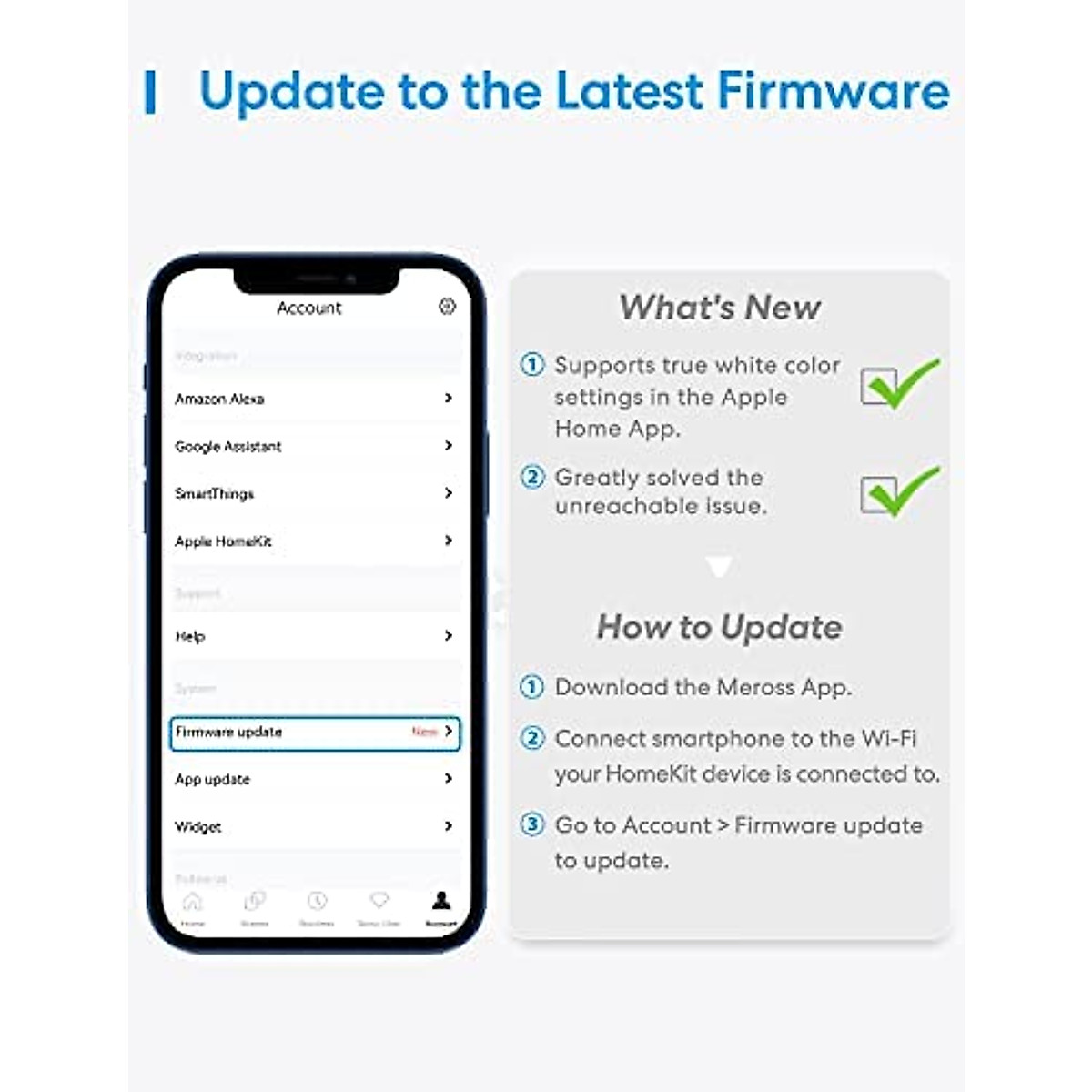 meross Smart Light Bulb, Dimmable WiFi LED Bulb Compatible with Apple HomeKit, Siri, Alexa, Google Home, SmartThings, A19 E26 Warm White 2700K, 810 Lumens 9W 60W Equivalent, No Hub Required, 4 Pack