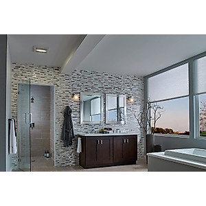 Broan-NuTone AE80L Invent Energy Star Qualified Single-Speed Ventilation Fan with LED Light, 80 CFM 0.8 Sones, White