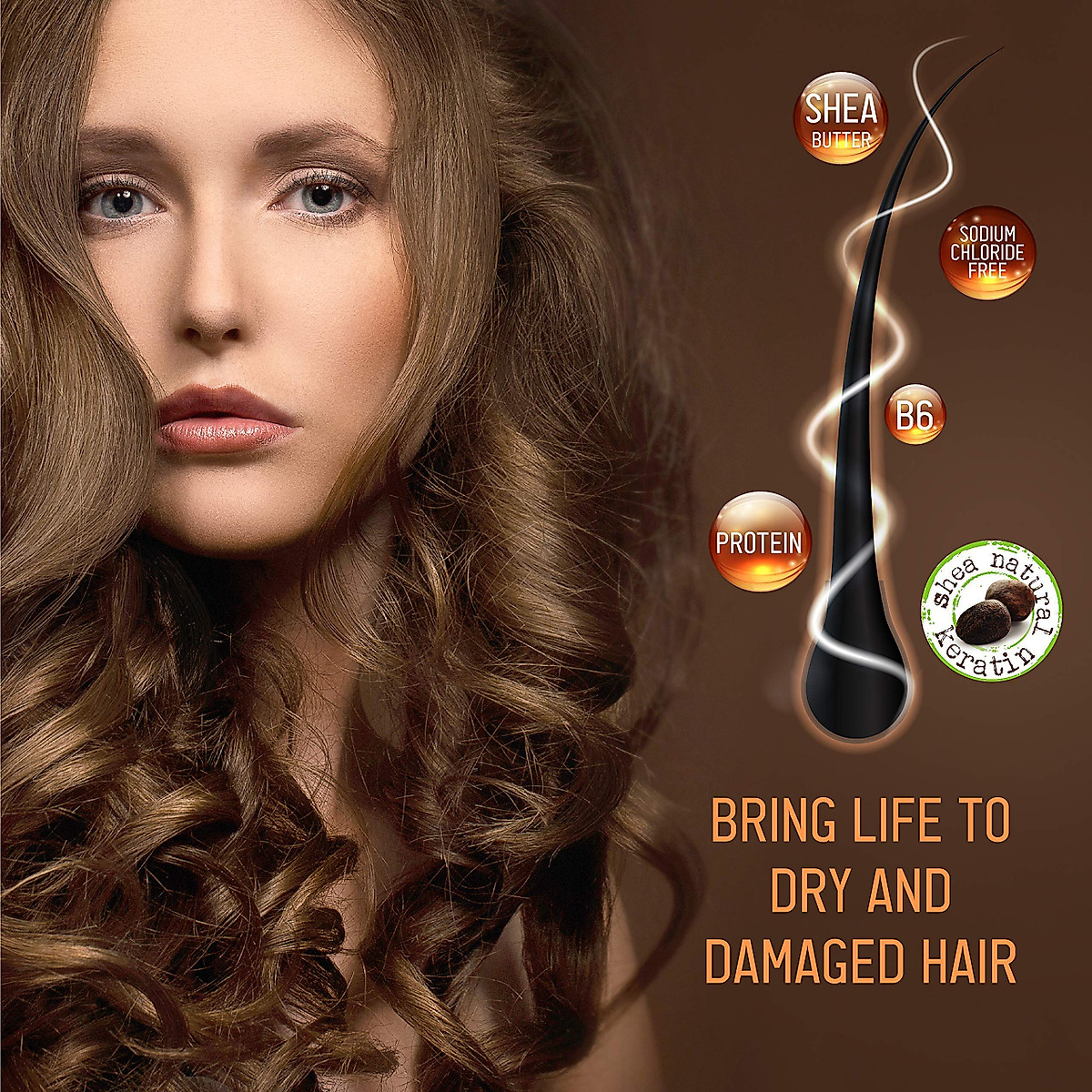 Savannah Hair Therapy Bundle - Shampoo and Conditioner Moisture Repair Treatment, Shea Butter, Cotton and Silk Protein for Dry and Damaged Hair. Sodium Chloride and Sulfate Free. 16.9 oz 500ml X 2