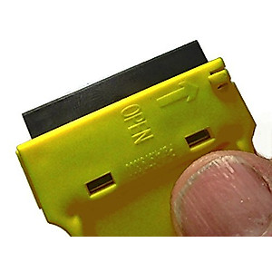 MINISCRAPER® 2 Mini Razor Blade Scrapers with 5 Metal Blade Pack USA Made