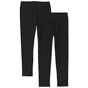 The Children's Place girls leggings pants, Black 2 Pack, Medium US