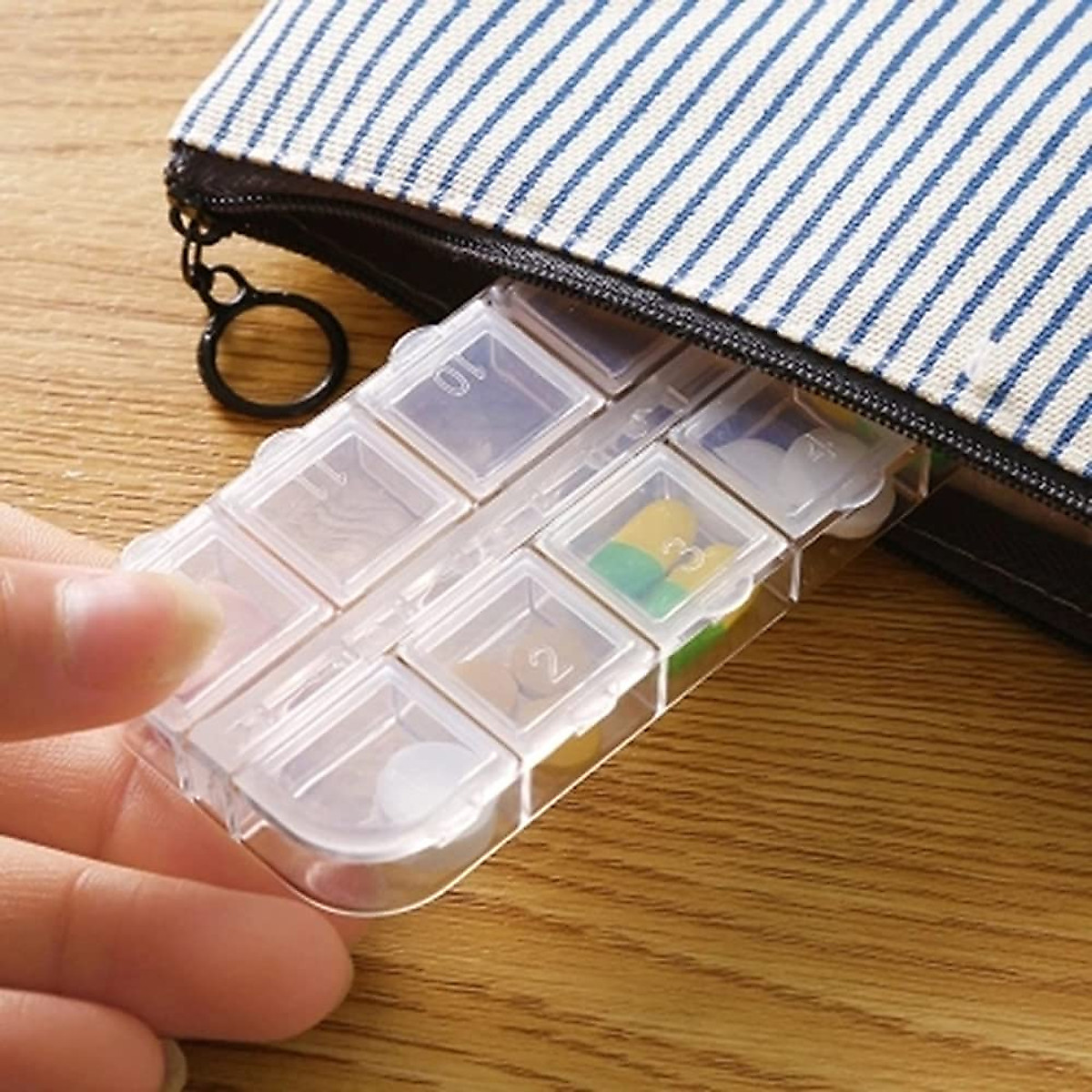 2 Pieces Plastic Jewelry Box Organizer 12 Grid Plastic Storage Box Nail Art Storage Box Jewelry Storage Box Rhinestone Organizer Container Case Plastic Bead Case Storage, Transparent