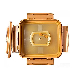 e-jen Premium Kimchi, Sauerkraut Container Probiotic Fermentation with Inner Vacuum Lid (Earthenware Brown, 1.6 gal/ 6.4L)