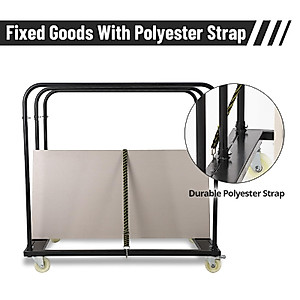 Steel Panel Truck, 1500 LBS Panel Dolly Cart with 5" Swivel Casters and 45" x 29" Deck, Heavy-Duty Drywall Sheet Cart, Handling Wall Panel, Sheetrock, Lumber for Garage, Home, Warehouse