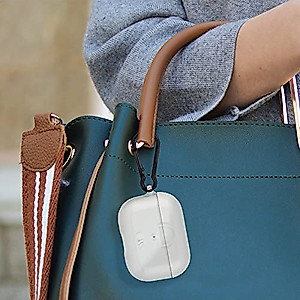 Case-Mate Protective AirPod Pro Case Cover, Soft Silicone Cover with Keychain Ring for Men and Women, Compatible with Apple AirPods Pro, Front LED Visible - Clear