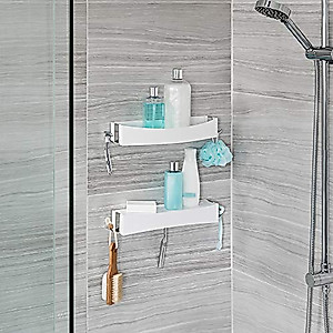 Better Living Products Clever Shower Shelf, White/Chrome
