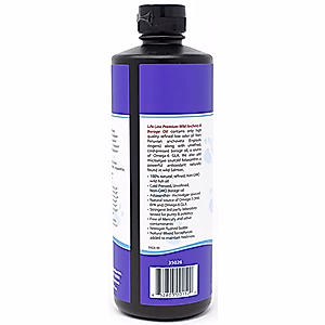 Life Line Pet Nutrition Wild Anchovy & Borage Oil - Premium Fish Oil Supplement for Dogs and Cats with Skin Sensitivites, 26 Fl Oz