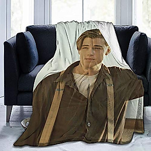 ALKYLA Leonardo Dicaprio Blanket Flannel Throw Blanket Soft Lightweight Winter Fuzzy Bed Blanket for Couch Sofa Bedroom 50"x40"