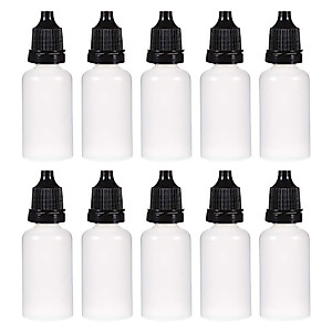 uxcell Plastic Dropper Bottles, 20ml/0.68 oz Empty Squeezable Dropper Bottle with Cap, Black, Pack of 20
