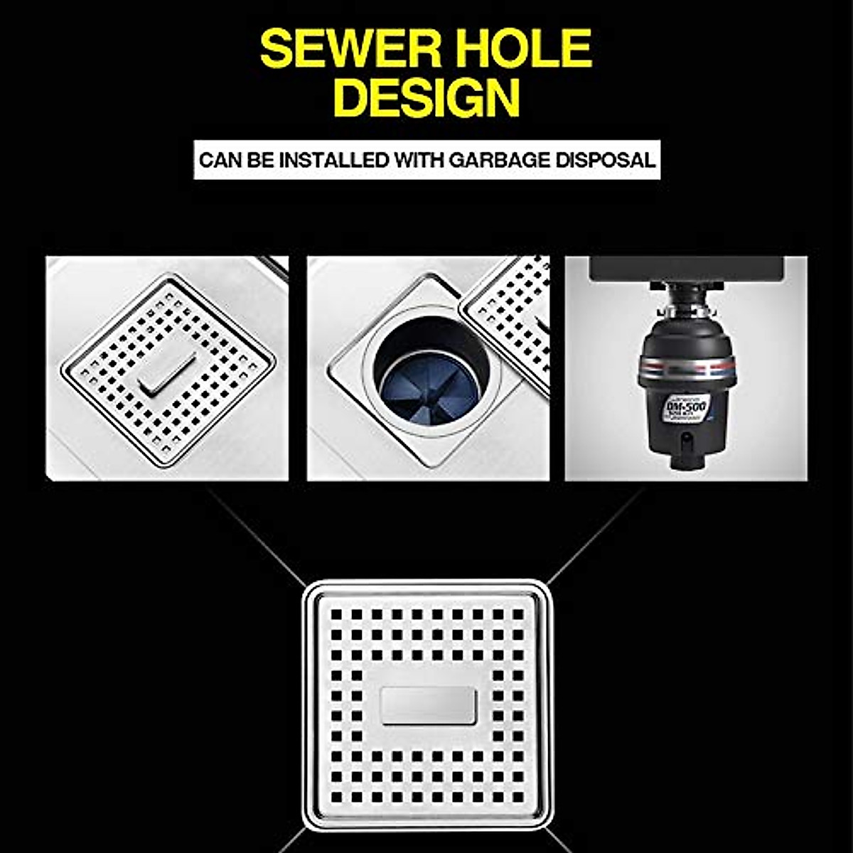 LMMDDP Chopsticks And Storage Stainless Steel Kitchen Sink Small Bowl Commercial Bar ( Color : 2846D )