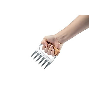 2nd-selection Meat Claws Meat Shredder with Wooden Handle, Suitable for Chicken, Beef, Pork and Other Meat, Good Barbecue, Smoky, Grill Helper(Pair of Claws Inside