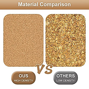 Self-Adhesive Cork Board Cork Tiles 8 Pcs Wall Bulletin Board 12" x10.2" Hexagon Cork Tile, Not Hurt Wall, Natural Message Pin CorkBoard for School/Home/Class/Kitchen & Office Decor Photo Display Memo