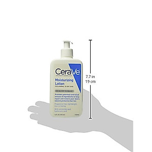 CeraVe Daily Moisturizing Lotion | 12 Ounce | Face & Body Lotion for Dry Skin with Hyaluronic Acid | Fragrance Free