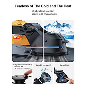 Kolasels Car Dashboard Windshield Tablet Mount for 4-13" iPad & Phone, Telescopic arm Suction Cup Truck Dash Window Tablet Holder for iPad Pro 12.9 11 10.5 9.7, iPad Air Mini, Samsung Tabs, iPhone etc