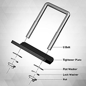 WILDROAD Hitch Tightener Anti-Rattle Heavy Duty Stabilizer Clamp for 2" Hitches Rust-Free Coating Simple Installation for Hitch Cargo Carrier Bike Rack Trailer