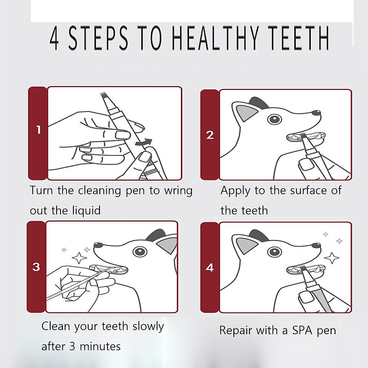 alievoke Pet Teeth Repairing Kit, Puppy Teeth Repairing Kit, Pet Dog Cat Teeth Cleaning Pen Set for Dental Care (1 PCS)