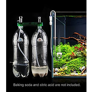 Clscea DIY CO2 Generator System Kit with Safety Valve 1 Second Quick Reaction for Aquarium Plants Integrated Design
