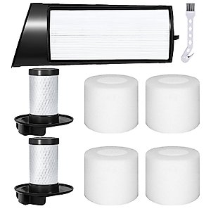 Leadaybetter ICZ362H Filter Replacement for Shark ICZ362H / IC160 / IC162 Vertex Pro Powered Lift-Away Cordless Vacuum, Part XFFK160 & XHEPA160, 4 Foam and 2 Round Filters, 1 HEPA Filter
