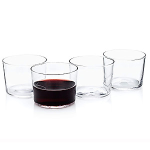 HISTORY COMPANY Spanish Chatos Stemless Bodega Wine Drinking Glass 4-Piece Set (Gift Box Collection)