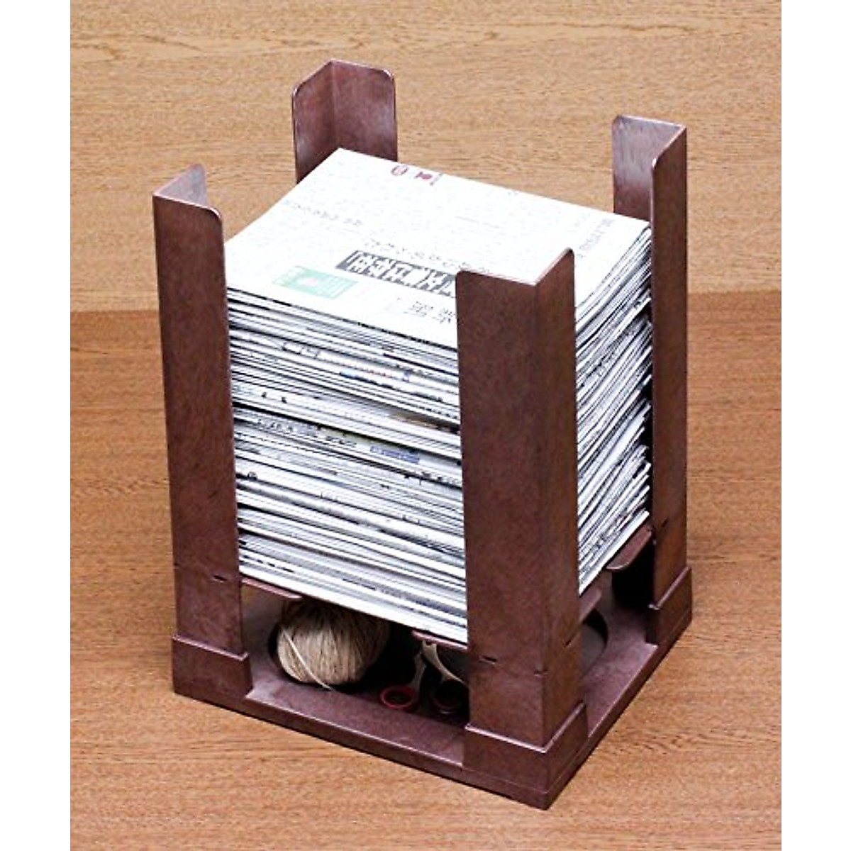 Homey Plastic Industrial Newspaper Raised Wood Carving