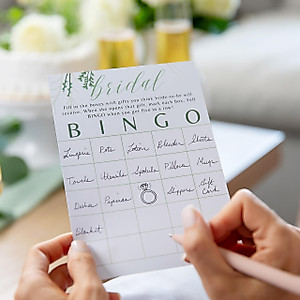 Interactive Bridal Shower Games 50 Guests - Floral Bachelorette Bridal Party Game Activities Cards - Fun Wedding Celebrations Bridal Games for Shower with Bridal Shower Bingo, Word Scramble & More