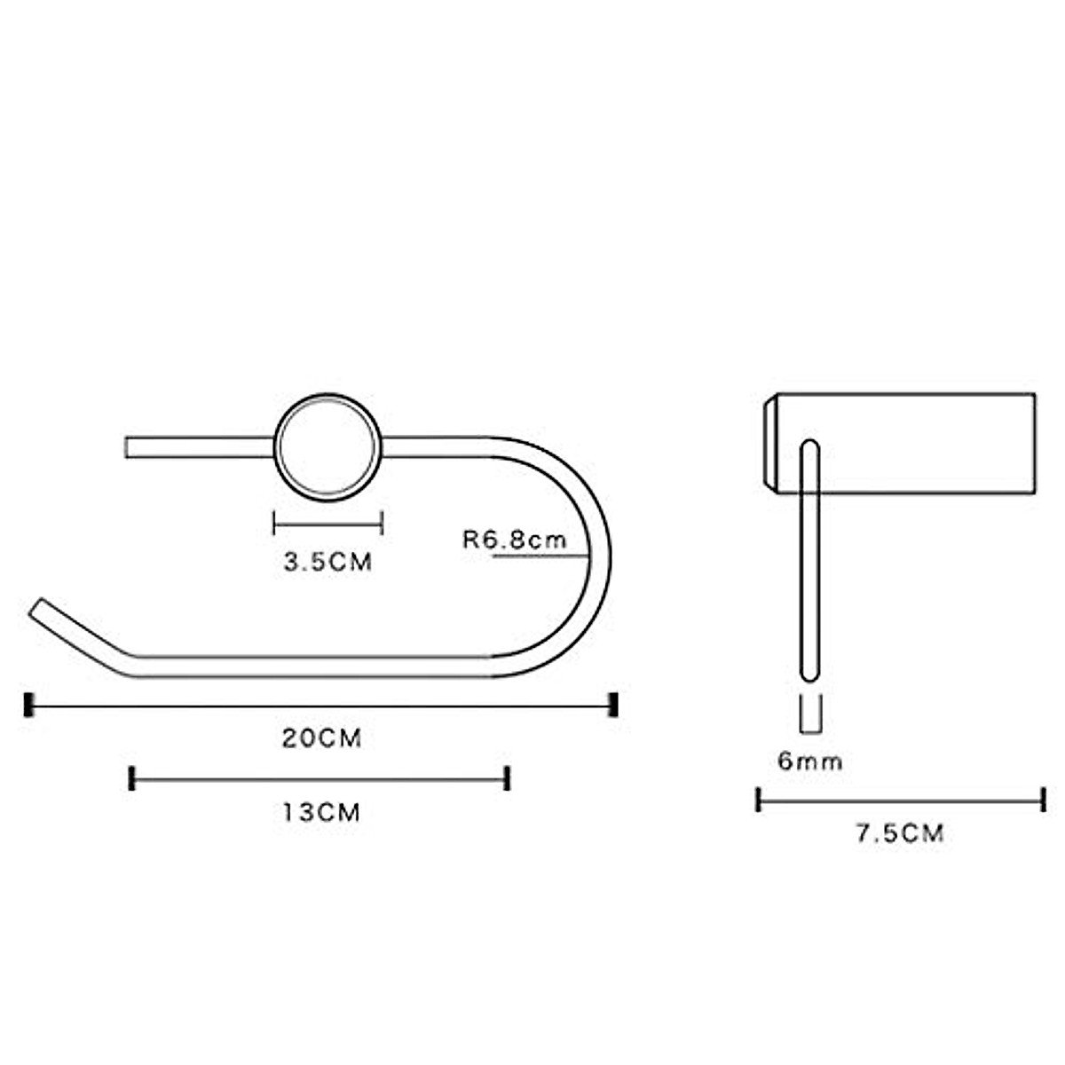 Paper Towel Holder Toilet Paper HolderHolder Self Adhesive Toilet Paper Roll Holder no Drilling for Bathroom Paper Holder