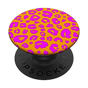 Cheetah Leopard Pattern Pink Orange PopSockets Standard PopGrip