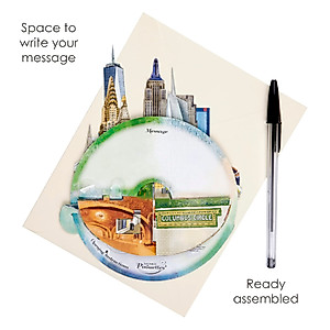SANTORO Pirouette, 3D Pop Up Greeting Card, Birthday Card - New York City - For Him, For Her, Birthday, Thank You, Travel