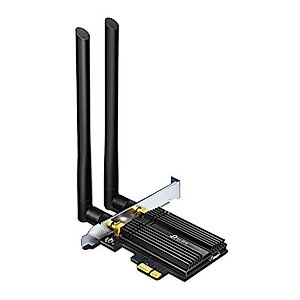 TP-Link WiFi 6 AX3000 PCIe WiFi Card for PC with Heat Sink (Archer TX50E), Bluetooth 5.0, 802.11AX Dual Band Wireless Adapter with MU-MIMO, Ultra-Low Latency, Supports Windows 11, 10 (64bit) Only