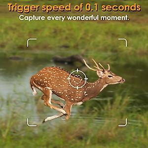 2-Pack 48MP 1296P Trail Cameras Night Vision No Glow H.264 Video Motion Activated 0.1S Trigger Time Waterproof for Outdoor Wildlife Hunting and Home Security Surveillance