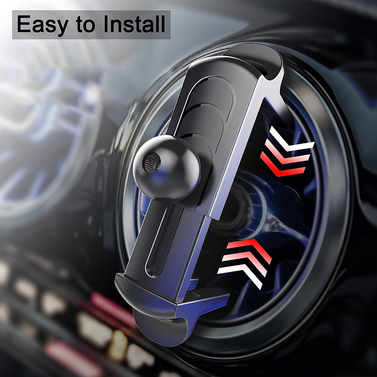 szyuchen Car Cell Phone Holder Mount for Jeep Wrangler (2007-2024) JL JK 4XE Gladiator (2020-2024) Rubicon Sahara JKU Sport S Mojave X Accessories Circular Air Vents Cellphone Mobile Phone Stand