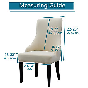 Liykimt Stretch Wingback Side Chair Slipcover-Accent Chair Cover Slipcover with Arm,Washable Upholstered Arm Dining Chair with Nailed Trim Protector for Dining Living Room Set of 2,Orange