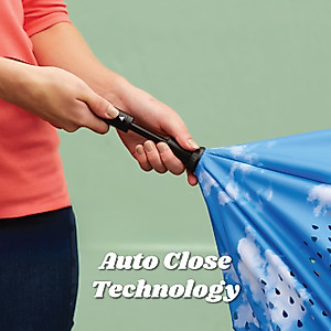 totes InBrella Reverse Close Umbrella, Invisible Water Repellent Coating, Auto Close