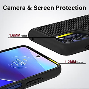 NTZW for Moto G-Stylus 5G 2022 Case: Dual-Layer Heavy Duty Protection Case | Sturdy Anti-Slip Cover & Shock-Proof Silicone TPU Bumper | Drop Protective Military Grade Armor PhoneCase - Black