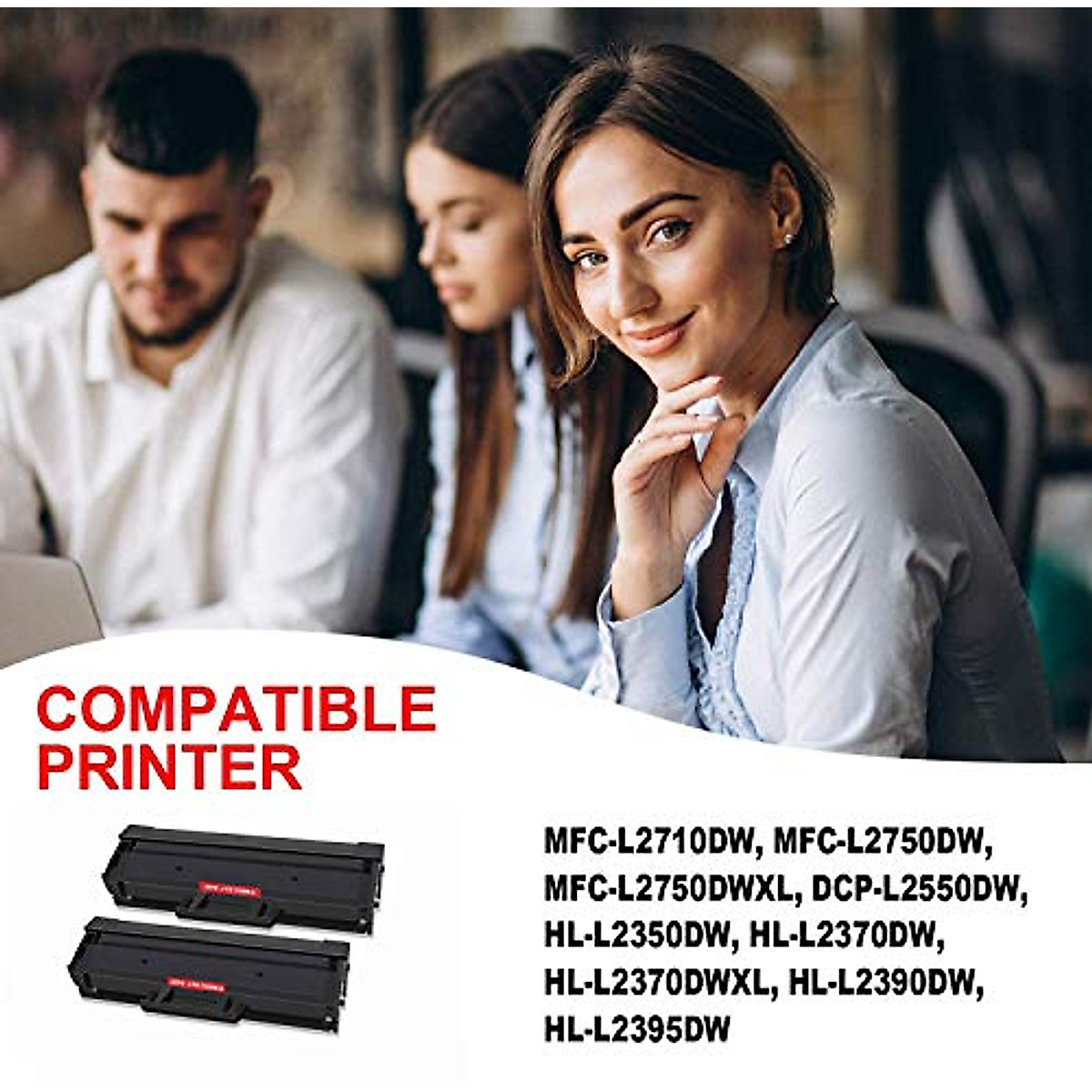 JOTO Compatible Toner Cartridge Replacement for Brother TN760 TN-760 TN730 TN-730 for MFC-L2710DW MFC-L2750DW HL-L2370DW DCP-L2550DW HL-L2350DW HL-L2395DW HL-L2390DW Laser Printer ( 2-Pack )
