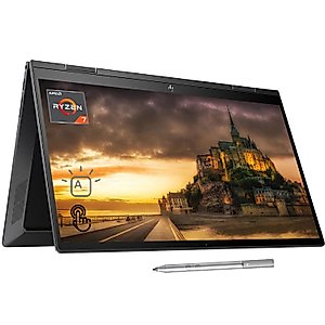 HP 2022 Newest Envy x360 2-in-1 Laptop, 15.6" Full HD Touchscreen, AMD Ryzen 7 5825U 8-Core Processor, 64GB RAM, 2TB SSD, Backlit Keyboard, HDMI, Wi-Fi 6, Windows 11 Home, Stylus Pen Included