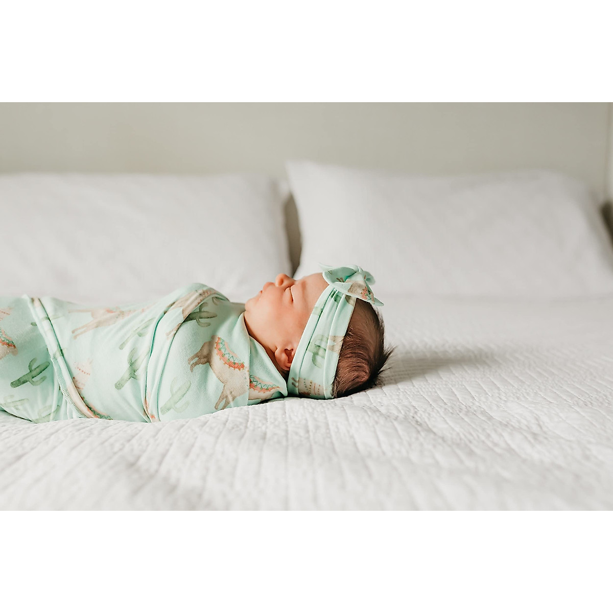 Large Premium Knit Baby Swaddle Receiving Blanket "Cusco" by Copper Pearl