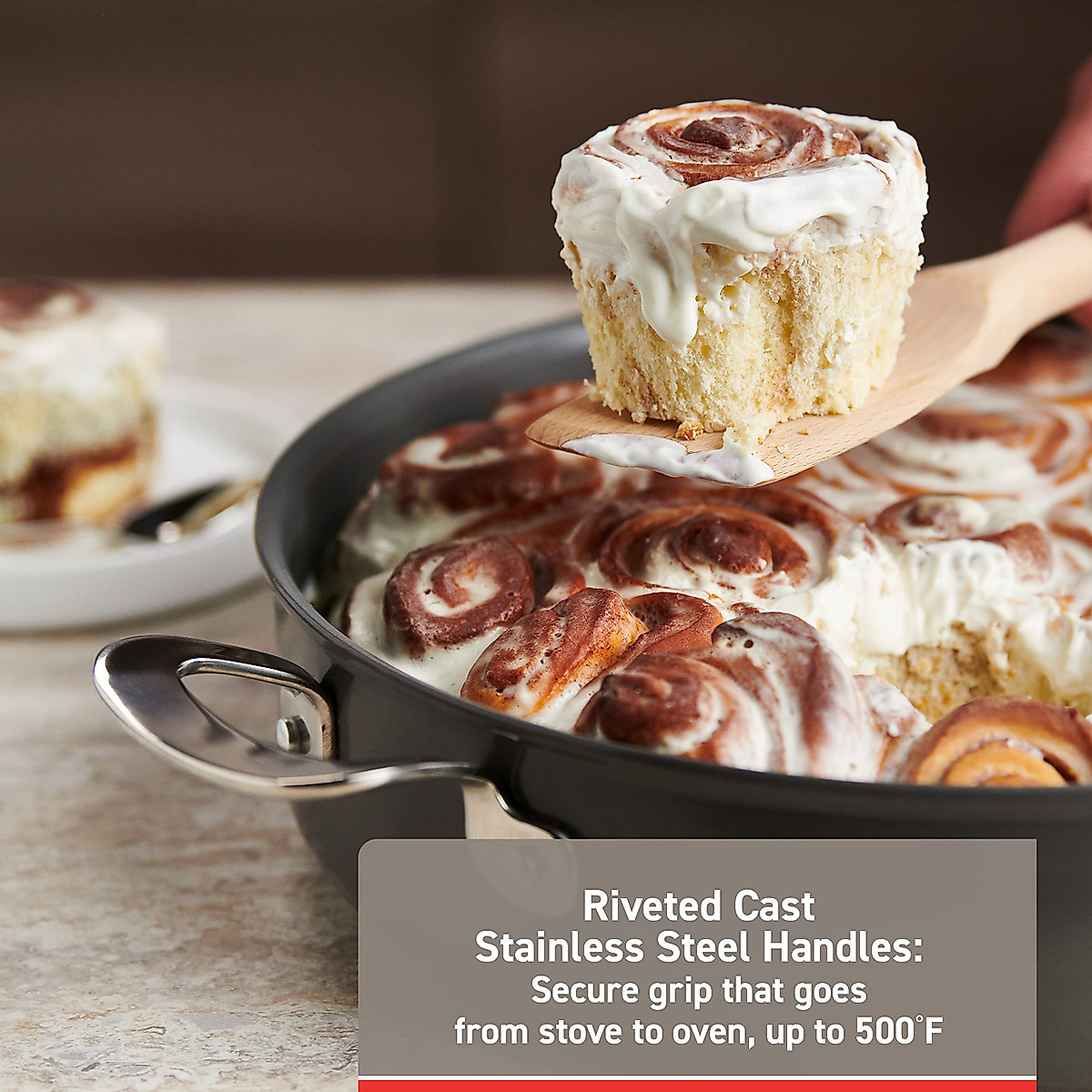 T-fal Ceramic Excellence Reserve, Ceramic Non Stick Universal Pan w/ Glass Lid 5.5 Quart, Induction Oven Broiler Safe 500F, Healthy Cooking, Easy Cleaning, Heat Indicator, Cookware, Pots and Pans Grey