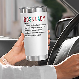 OASSIE Boss Lady Gifts For Women - Christmas, Birthday Gifts For Boss, Manager, Leader, Boss Gifts For Women, Appreciation Gifts Coworkers, Leader, Manager, Colleagues - 20 Oz Stainless Steel Tumbler