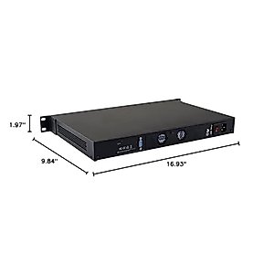 1U Rackmount Firewall Hardware, VPN, Network Security Appliance, Router PC, Intel Atom D525, RS02, 4 x Intel Gigabit LAN/2USB/COM/VGA/Fan,(4G RAM/32G SSD)