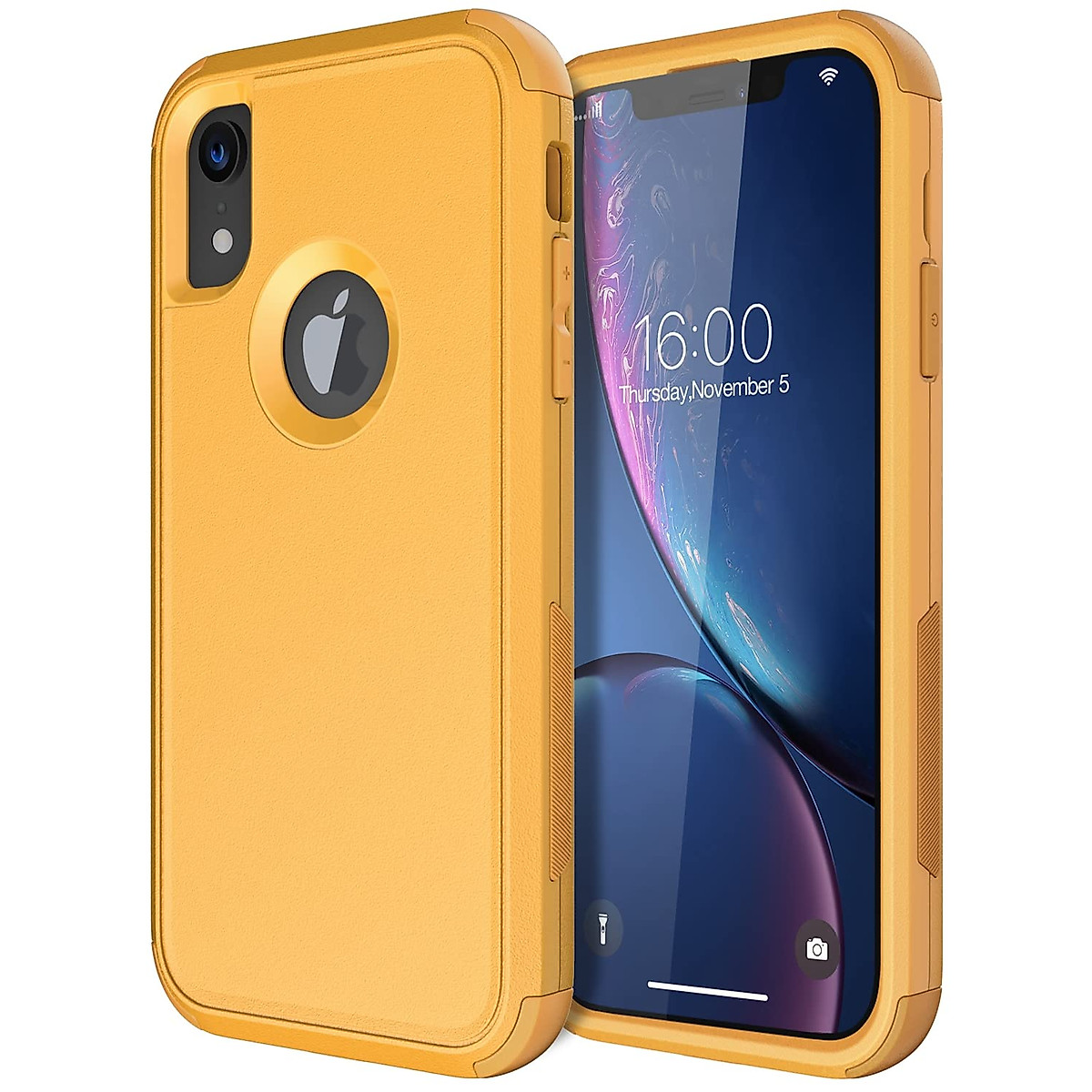 Diverbox for iPhone Xr Case [Shockproof] [Dropproof] [Dust-Proof],Heavy Duty Protection Phone Case Cover for Apple iPhone XR (Yellow)