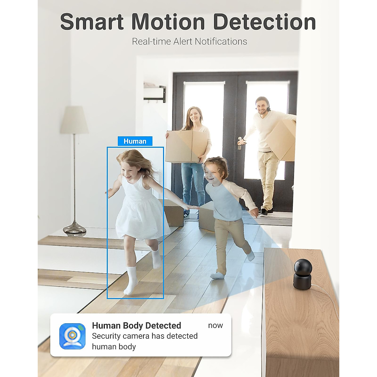 ANNKE Crater 2-2K WiFi Pan Tilt Smart Security Camera, Upgraded 3MP Baby/Pet Monitor, Indoor IP Camera 360-degree with Two-Way Audio, Human Motion Detection, Cloud & SD Card Storage, Works with Alexa