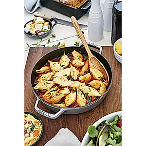 STAUB Cast Iron Frying Pan with Two Handles, Graphite Grey, 26 cm