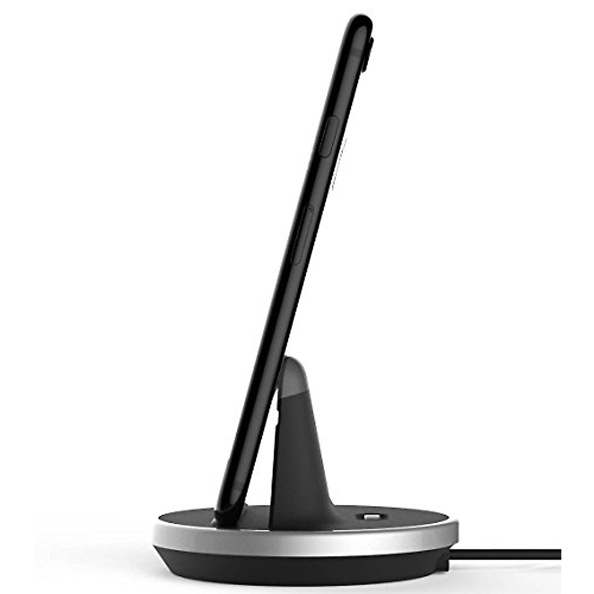 Encased iPhone 7 Charger Dock, Fast Charge Desktop Charging Stand (case Compatible) DockMate² MFI Certified Lightning Charger (Fully Adjustable Design) Aluminum/Black iPhone 8