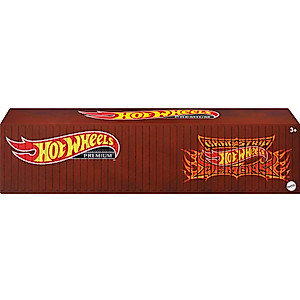 Hot Wheels Premium Toy Cars & Trucks, Lion’s Roar Container Set with 5 Die-Cast 1:64 Scale Drag Racing Vehicles in Collectable Display Container