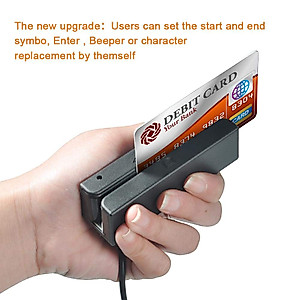 Zerone USB Mini Magstripe Reader Encoder Mag Strip Card Credit Card Hi-Co Swiper 3 Tracks Bidirection Swipe with USB Keyborad Emulation Output